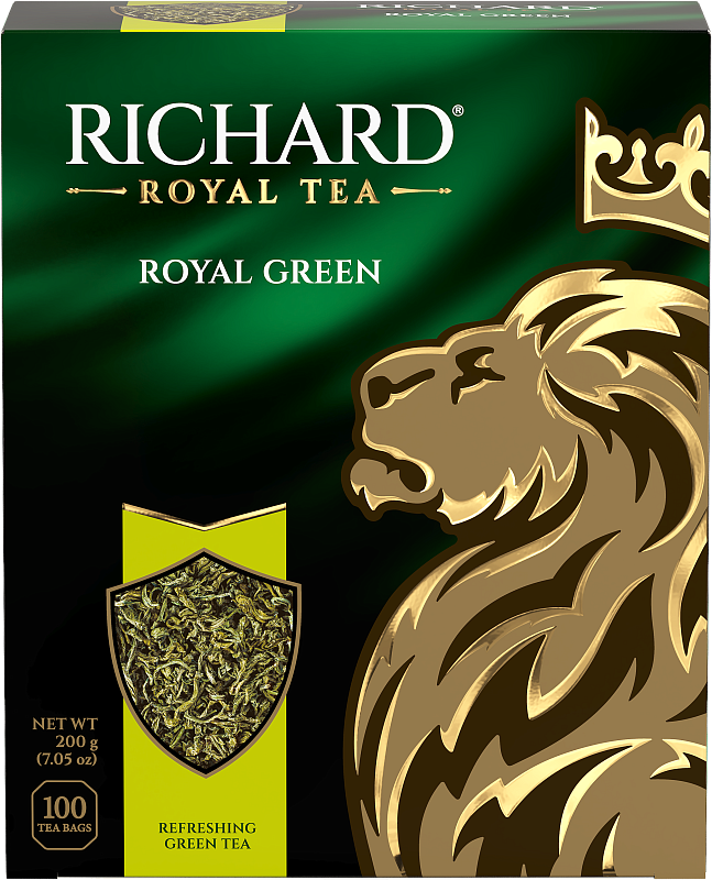 Richard green tea Royal Green 100 sachets | Richard Tea
